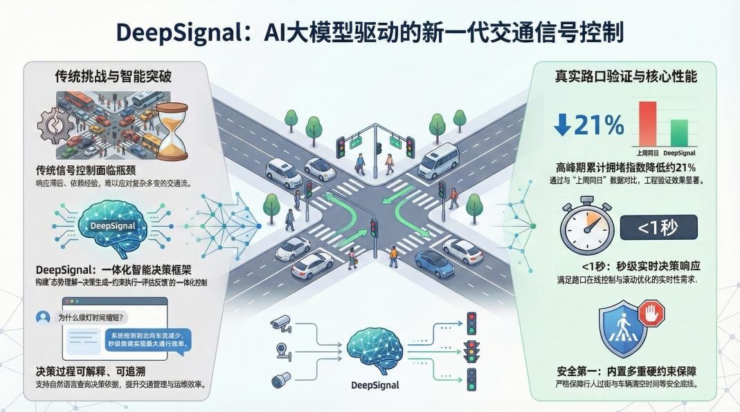四川大学商学院发布自主研发交通信号控制大模型 DeepSignal 真实路口工程验证显著降低拥堵21% - 四川大学商学院